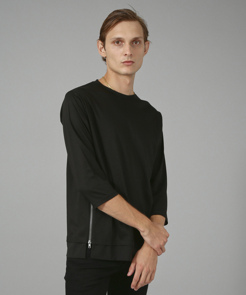 5351 POUR LES HOMMES 「5351 HOMMES」 7分袖Tシャツ 48 ブラック メンズ : ZOZOTOWN Yahoo!店 - 通販 - Yahoo!ショッピング