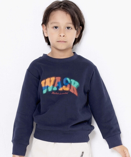 WASK スウェット 袖テープロゴプリント裏起毛トレーナー(100~160cm) キッズ : ZOZOTOWN Yahoo!店 - 通販 ...