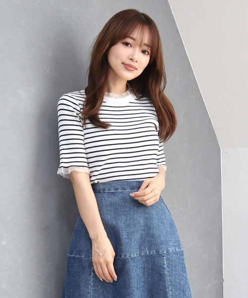 CECIL McBEE ニット セーター 接触冷感ウォッシャブル シアー使いプルオーバー レディース : ZOZOTOWN Yahoo!店 - 通販 - Yahoo!ショッピング