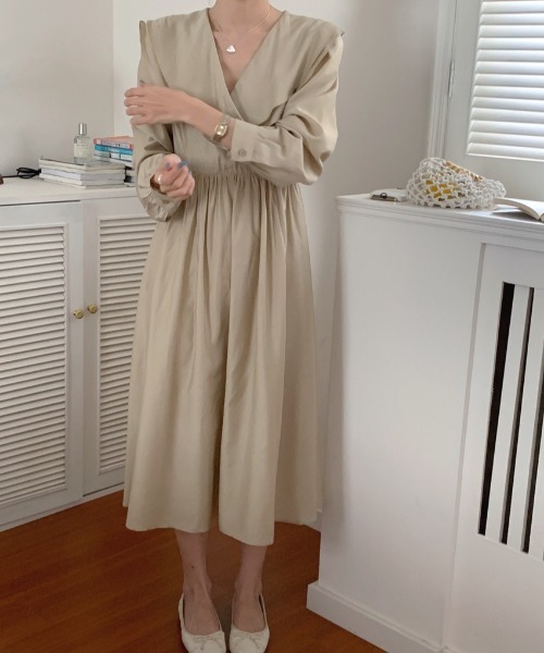 SETUP7 ワンピース 「SETUP7」「低身長向け」襟付きクロスVネックロングワンピース SCCH329 レディース : ZOZOTOWN Yahoo!店 - 通販 - Yahoo!ショッピング