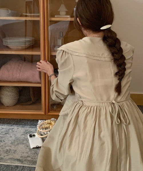 SETUP7 ワンピース 「SETUP7」「低身長向け」襟付きクロスVネックロングワンピース SCCH329 レディース : ZOZOTOWN Yahoo!店 - 通販 - Yahoo!ショッピング