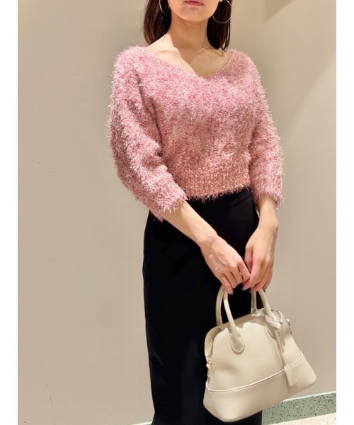 SNIDEL 「SNIDEL」 7分袖ニット FREE ピンク レディース : ZOZOTOWN Yahoo!店 - 通販 - Yahoo!ショッピング