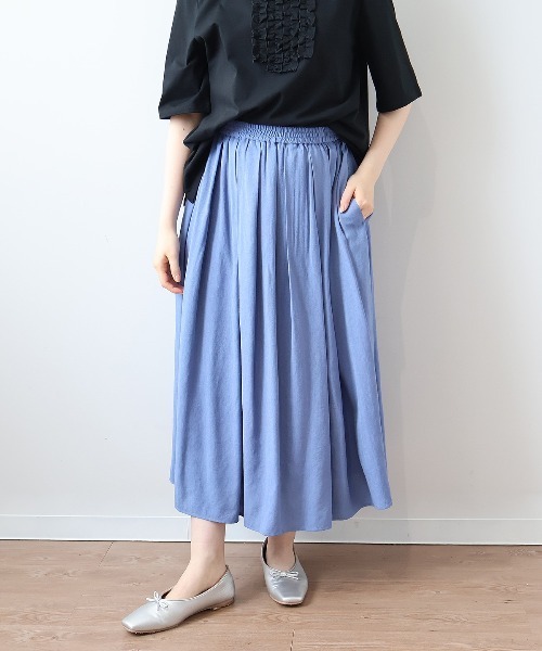 MB mint breeze スカート 「L〜5L 大きいサイズ」麻調スラブタックスカート : ZOZOTOWN Yahoo!店 - 通販 - Yahoo!ショッピング