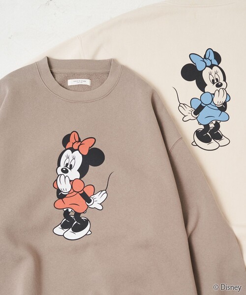 FREAK'S STORE 「FREAK'S STORE」 スウェットカットソー「Disneyコラボ」 フリ- ベージュ レディース ...