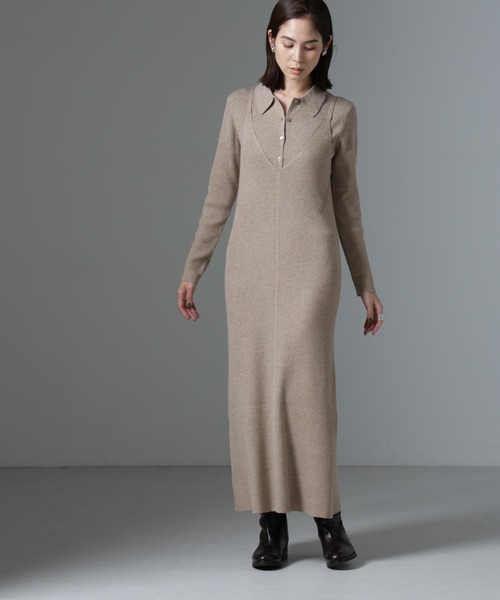 NANO universe（ナノ・ユニバース） ワンピース ニットキャミ