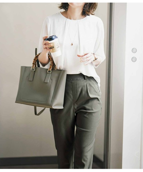 Yahoo!オークション - 「IEDIT」 7分袖ブラウス LARGE ミント レディー...