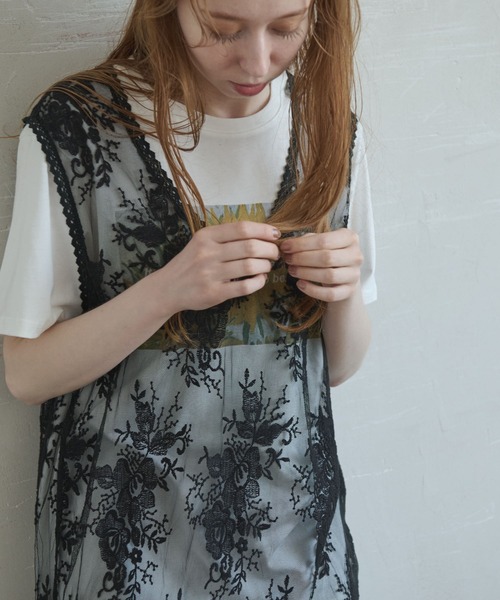 Crisp ワンピース Vネックチュールレースワンピース : ZOZOTOWN Yahoo!店 - 通販 - Yahoo!ショッピング