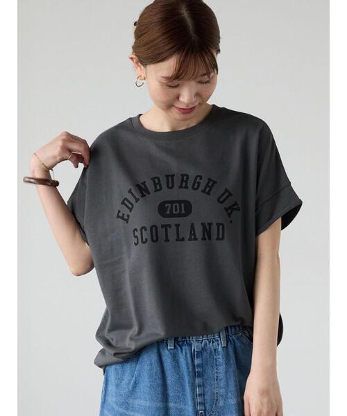 Lugnoncure tシャツ カレッジ風ロゴプリントミニ裏毛トップス レディース : ZOZOTOWN Yahoo!店 - 通販 - Yahoo!ショッピング