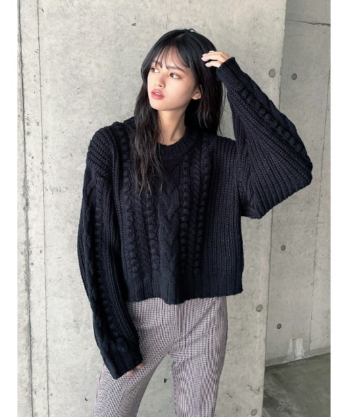 ENVYM ニット ボールCABLE KNIT : ZOZOTOWN Yahoo!店 - 通販 - Yahoo!ショッピング