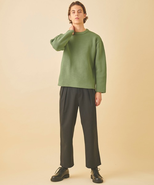 Yahoo!オークション - 「NewAnce」 長袖ニット L オフホワイト メンズ