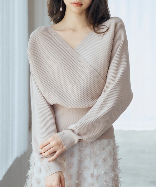 SAISON DE PAPILLON 「SAISON PAPILLON」 Vネックニット M ベージュ レディース : ZOZOTOWN Yahoo!店 - 通販 - Yahoo!ショッピング