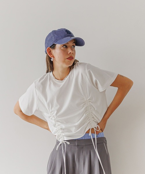 BAYFLOW tシャツ シャーリング半袖Tシャツ レディース : ZOZOTOWN Yahoo!店 - 通販 - Yahoo!ショッピング