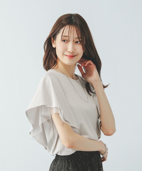 GLOBAL WORK tシャツ フローズン袖フレアプルオーバー/289383 レディース : ZOZOTOWN Yahoo!店 - 通販 - Yahoo!ショッピング