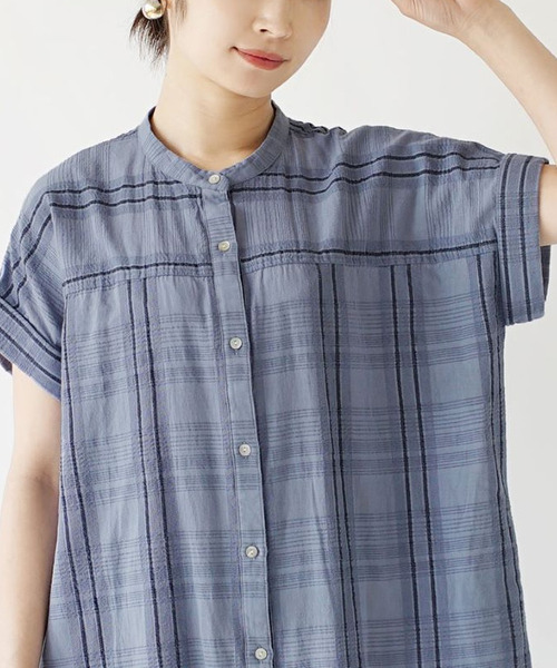 e-zakkamania stores ワンピース コットンリネン チェックボイルシャツワンピース レディース : ZOZOTOWN Yahoo!店 - 通販 - Yahoo!ショッピング
