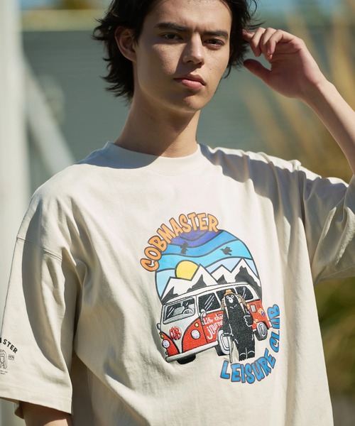 go slow caravan tシャツ COBMASTER/コブマスター 吸水速乾天竺 刺繍ルーズTEE（旅するベアー） メンズ レディース : ZOZOTOWN Yahoo!店 - 通販 ...