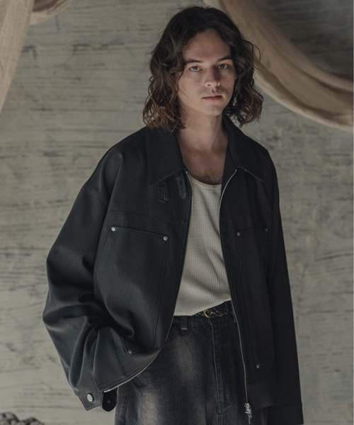 Casper John 「Casper John」 ジップアップブルゾン MEDIUM ブラック メンズ : ZOZOTOWN Yahoo!店 - 通販 - Yahoo!ショッピング