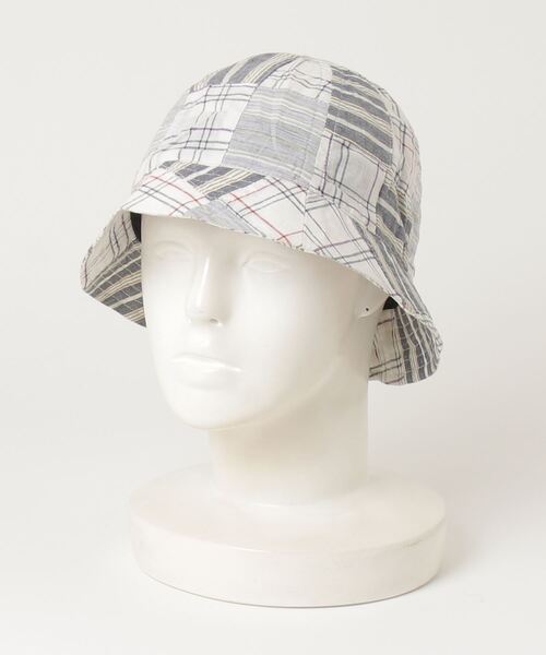 帽子 ハット 「T6」「UNIVERD72」MADRAS CHECK PATCHWORK MILL HAT / マドラスチェック パッチワーク ...