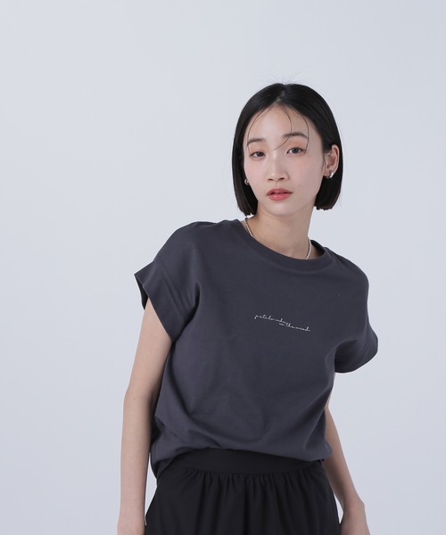 NATURAL BEAUTY BASIC tシャツ 切替スリーブロゴTシャツ レディース : ZOZOTOWN Yahoo!店 - 通販 - Yahoo!ショッピング