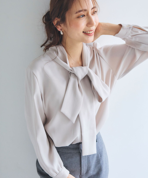 CROSS FUNCTION ブラウス シャツ 「洗える」正解 リボンボウタイブラウス「CF/クロスファンクション」 レディース : ZOZOTOWN Yahoo!店 - 通販 - Yahoo ...