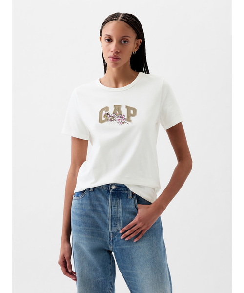 GAP tシャツ Tシャツ Gapアーチロゴ GAP×SAKURA レディース : ZOZOTOWN Yahoo!店 - 通販 - Yahoo!ショッピング