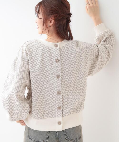 Cutie Blonde（キューティーブロンド） カーディガン 「洗える/S-LL/前後2WAY」幾何学柄ジャカードカーディガン レディース : ZOZOTOWN Yahoo!店 - 通販 ...
