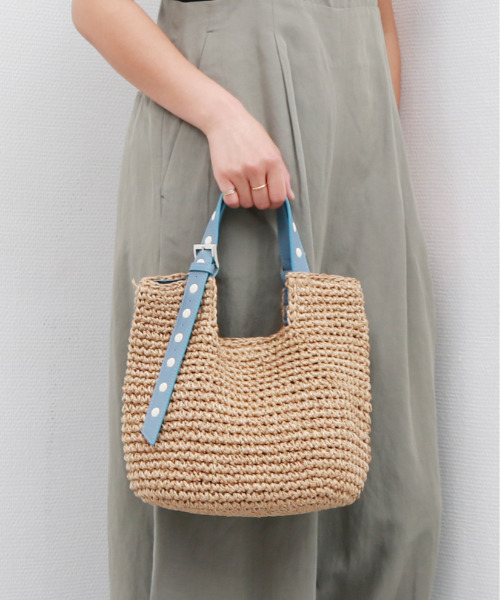 cache バッグ カゴバッグ カシュカシュ cachecache / ドット刺繍ハンドル手編みトート レディース : ZOZOTOWN Yahoo!店 - 通販 - Yahoo!ショッピング