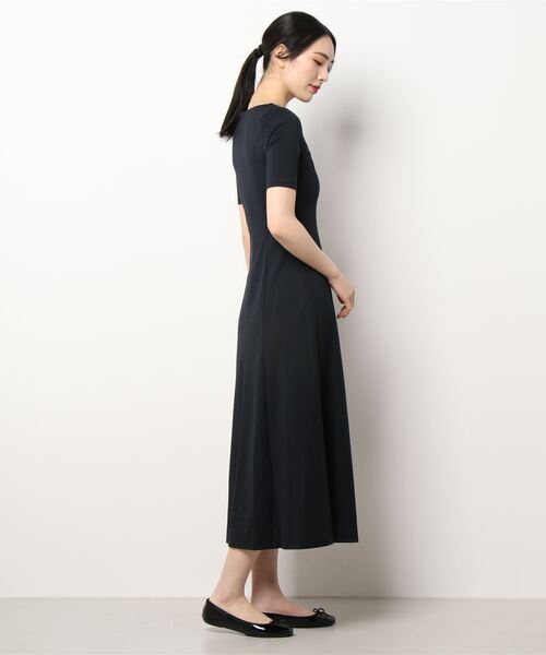 Yahoo!オークション - 「JENNE」 半袖ワンピース MEDIUM ネイビー レデ...