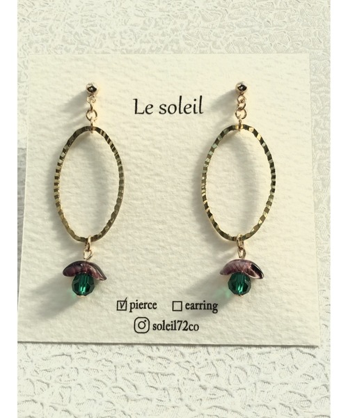 TONE（トネ） ピアス 「Le soleil」 個性的 シックな彩りピアス(MA) レディース : ZOZOTOWN Yahoo!店 - 通販 - Yahoo!ショッピング