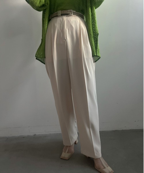 Ameri スラックス パンツ 2TUCK GEORGETTE STRAIGHT PANTS レディース : ZOZOTOWN Yahoo!店 - 通販 - Yahoo!ショッピング