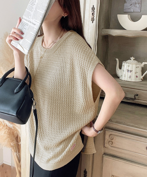 「Java」 ノースリーブニット LARGE ベージュ レディース :78265852:ZOZOTOWN Yahoo!店 - 通販 - Yahoo!ショッピング