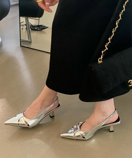 Yahoo!オークション - 「SVEC」 ヒールサンダル 39 シルバー レディー...