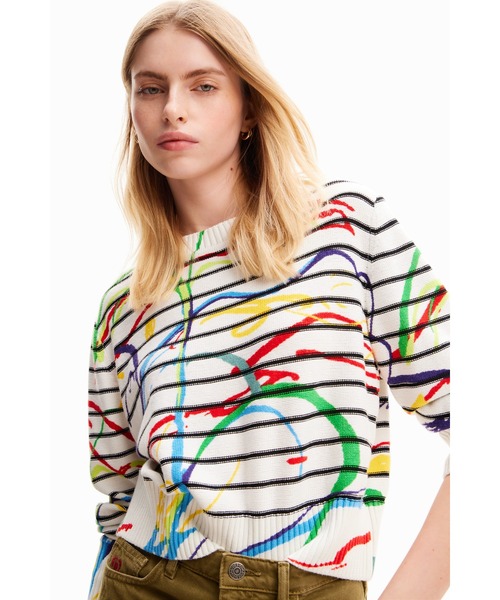 Desigual 「Desigual」 長袖ニット L ホワイト レディース : ZOZOTOWN Yahoo!店 - 通販 - Yahoo!ショッピング