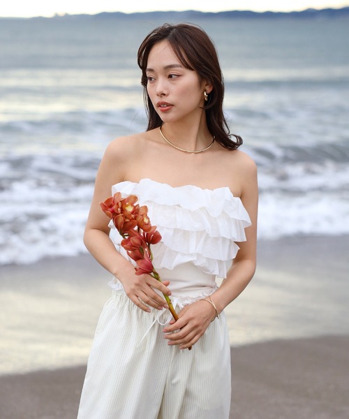 ENC チューブトップ ベアトップ frill bare top / フリルベアトップ : ZOZOTOWN Yahoo!店 - 通販 - Yahoo!ショッピング
