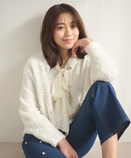 Yahoo!オークション - 「Feroux」 ニットカーディガン F ブラック レデ...