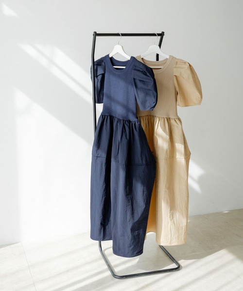 rectangle ワンピース ボリュームスリーブドッキングワンピース : ZOZOTOWN Yahoo!店 - 通販 - Yahoo!ショッピング