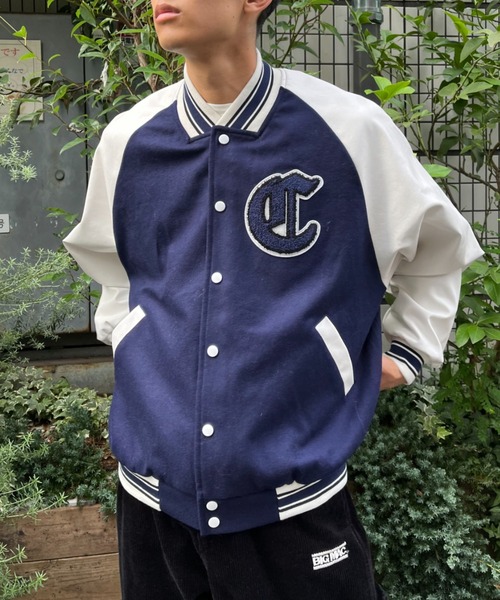 CIAOPANIC 「CIAOPANIC」 スタジャン LARGE ネイビー メンズ : ZOZOTOWN Yahoo!店 - 通販 - Yahoo!ショッピング