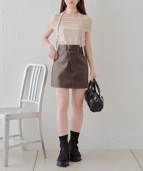 Yahoo!オークション - 「Chico」 スカート 0 ブラウン レディース