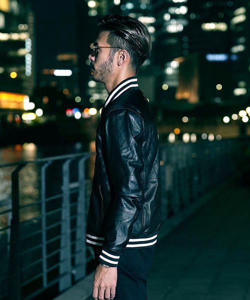 Yahoo!オークション - 「roshell」 スタジャン X-LARGE ブラック メン...