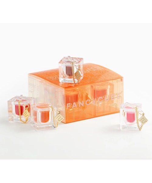 FANCYCUBE コスメキット ギフト 「FANCYCUBE」FANCYCUBE ファンシーキューブ /メイクアップバーム 赤ピンク系4点 ...