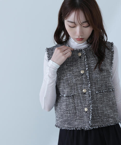 NATURAL BEAUTY BASIC 「NATURAL BASIC」 ベスト SMALL ブラック系その他 レディース : ZOZOTOWN Yahoo!店 - 通販 - Yahoo!ショッピング