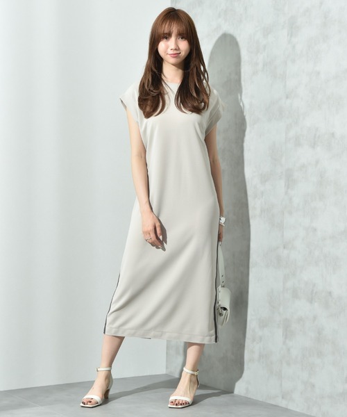 INTERPLANET ワンピース カットジョーゼットサイドラインワンピース : ZOZOTOWN Yahoo!店 - 通販 - Yahoo!ショッピング