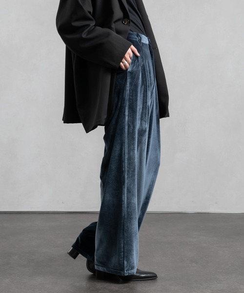 Adoon plain スラックス MEDIUM ダークブルー メンズ : ZOZOTOWN Yahoo!店 - 通販 - Yahoo!ショッピング