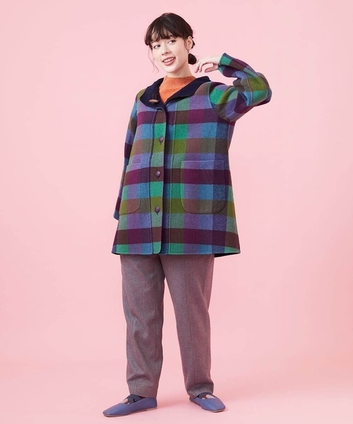 Jocomomola（ホコモモラ） パンツ Mucho hilo ツイードテーパード