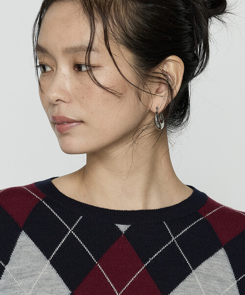 COMME CA（コムサ） ニット セーター アーガイルニット プルオーバー