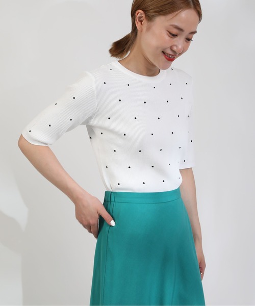 PICCIN 「PICCIN」 半袖ニット M ホワイト レディース : ZOZOTOWN Yahoo!店 - 通販 - Yahoo!ショッピング