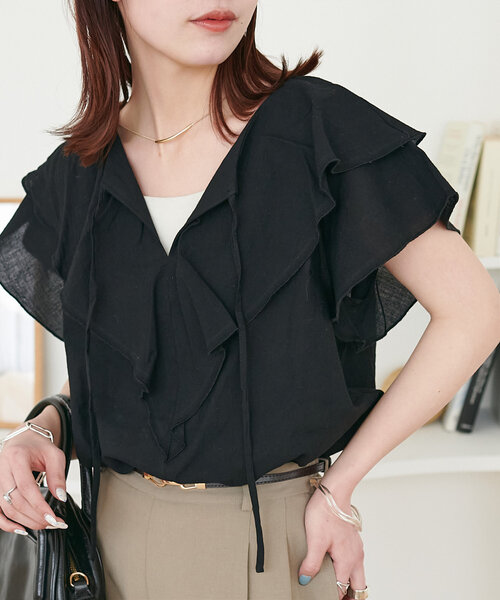 Discoat 「DISCOAT」 半袖ブラウス FREE ブラック レディース : ZOZOTOWN Yahoo!店 - 通販 - Yahoo!ショッピング