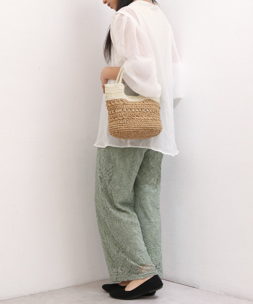 cache かごバッグ カゴバッグ カシュカシュ cachecache / 切替柄編2wayミニトート : ZOZOTOWN Yahoo!店 - 通販 - Yahoo!ショッピング