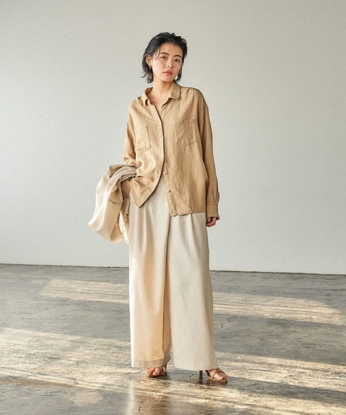 Yahoo!オークション - 「BAYFLOW」 長袖シャツ MEDIUM ライトグリーン ...