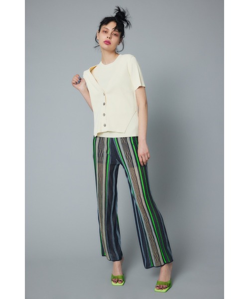 パンツ Sheer stripe knit pants シアーストライブニットパンツ レディース :82502877:ZOZOTOWN Yahoo!店 - 通販 - Yahoo!ショッピング