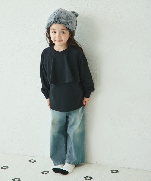 pairmanon トレーナー 裏毛 前後2way レイヤード風 フリルデザイン キッズ 子供服 女の子 : ZOZOTOWN Yahoo!店 - 通販 - Yahoo!ショッピング